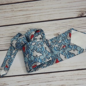 Shark Necktie, Shark Bite Tie, Shark Tie, Ocean Tie, Shark Accessory ...