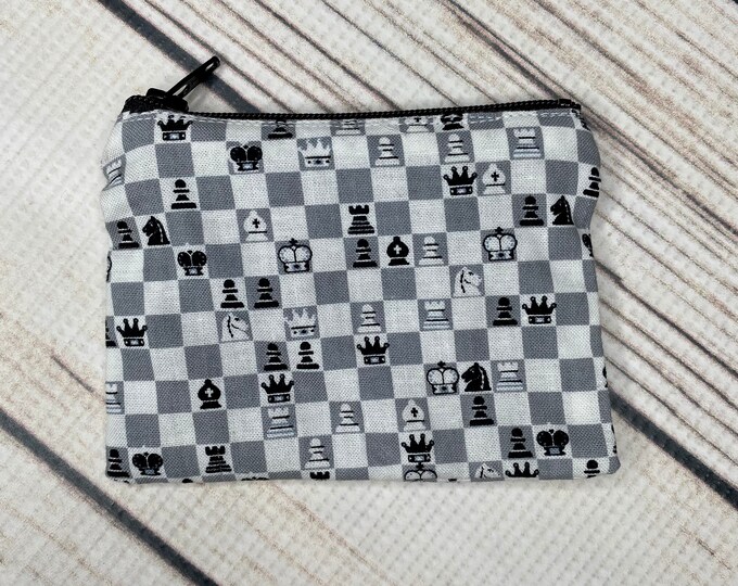Old Handmade Pocket Chess Set With Flat Pieces, 9x13cm/3.5x5 In ...