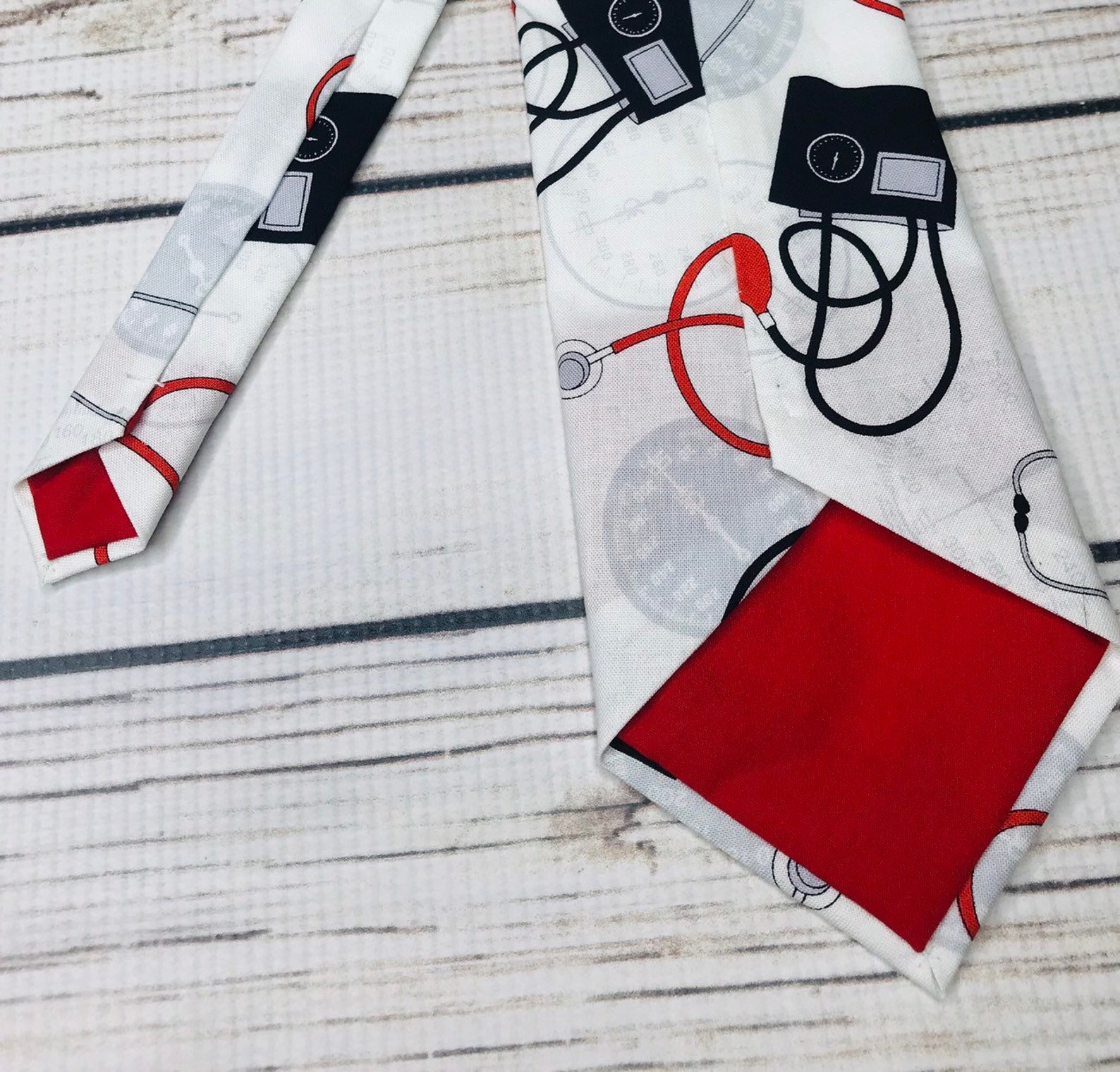 Doctor Tie Medical Doctor Stethoscope Tie Nurse Necktie | Etsy