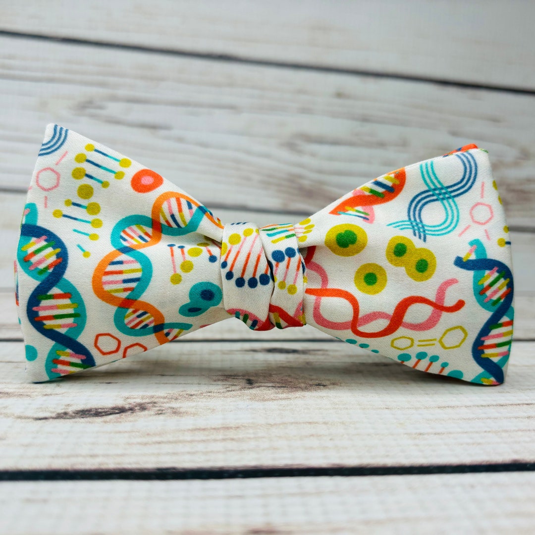 Colorful DNA Bowtie, Microbiology Bowtie, Science Bowtie, Double Helix ...