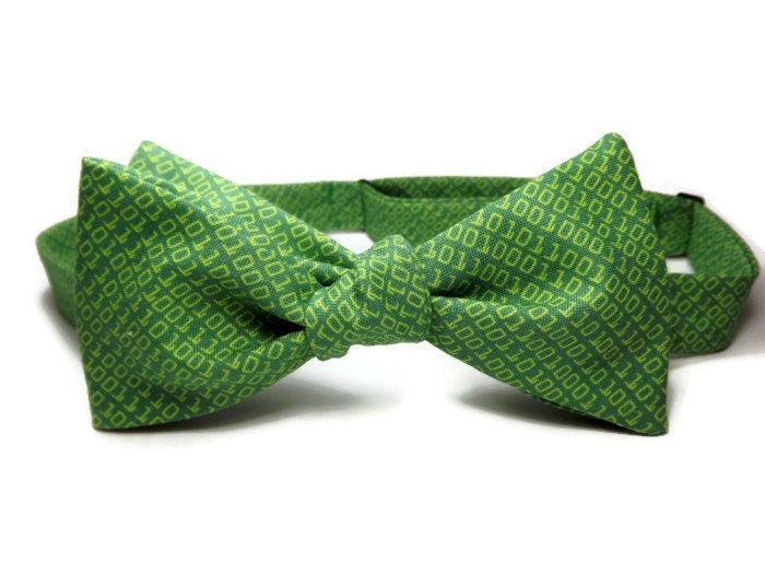 Binary Bowtie Computer Bowtie Computer Programmer Green - Etsy