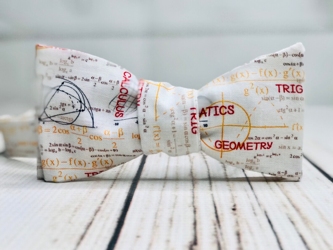 Math Bowtie, Calculus Bow Tie, Math Teacher Gift, Trigonometry Bowtie ...