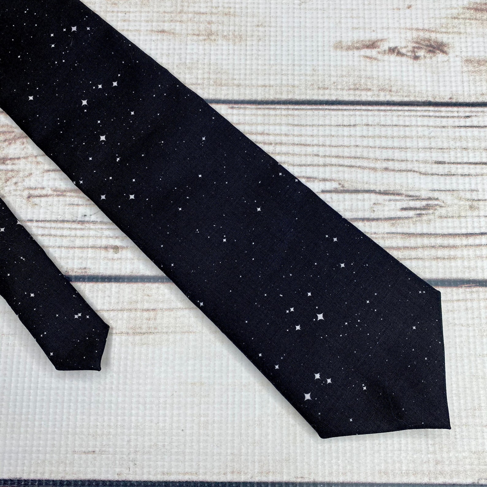 Star Tie Space Tie Outer Space BLACK and White Deep Space - Etsy