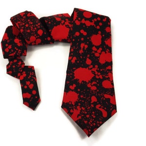 Blood Spatter Tie, Horror Movies Tie, Zombie Tie, Blood Splatter Tie, Serial Killer Tie, Bloody ...