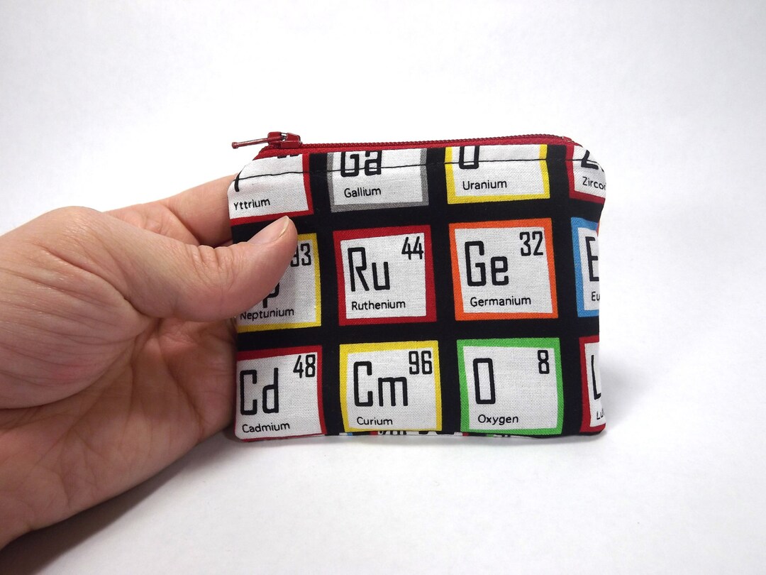 Periodic Table of Elements Card Wallet, Science Coin Purse, Scientific ...