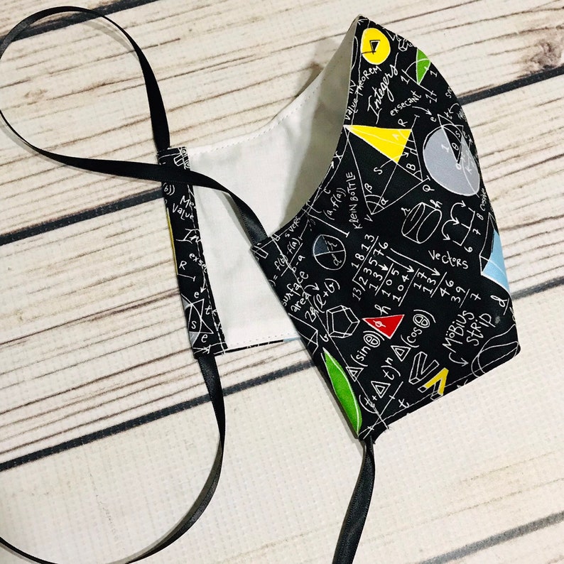 Math face mask Geometry mask 100% cotton made in USA | Etsy