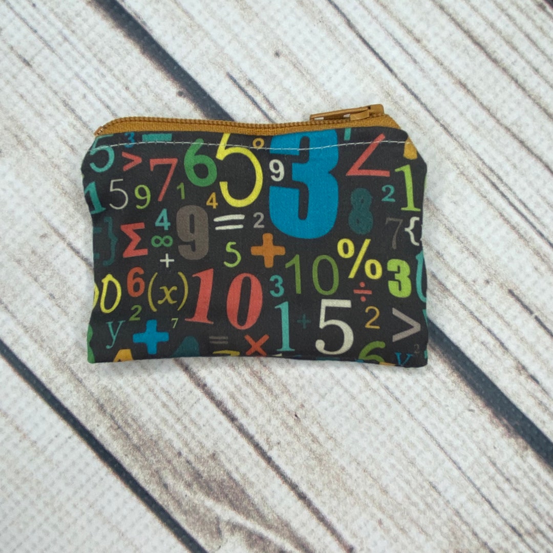 Numbers Zipper Pouch, Math Teacher Gift, Math Zipper Pouch, Math ...