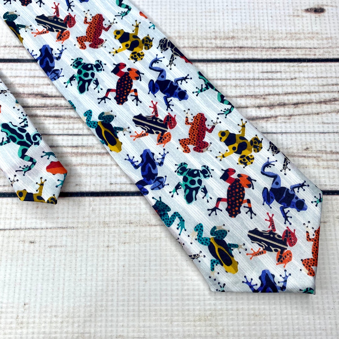 Poison Dart Frog Tie, Colorful Frog Tie, Biology Teacher Tie, Biology ...