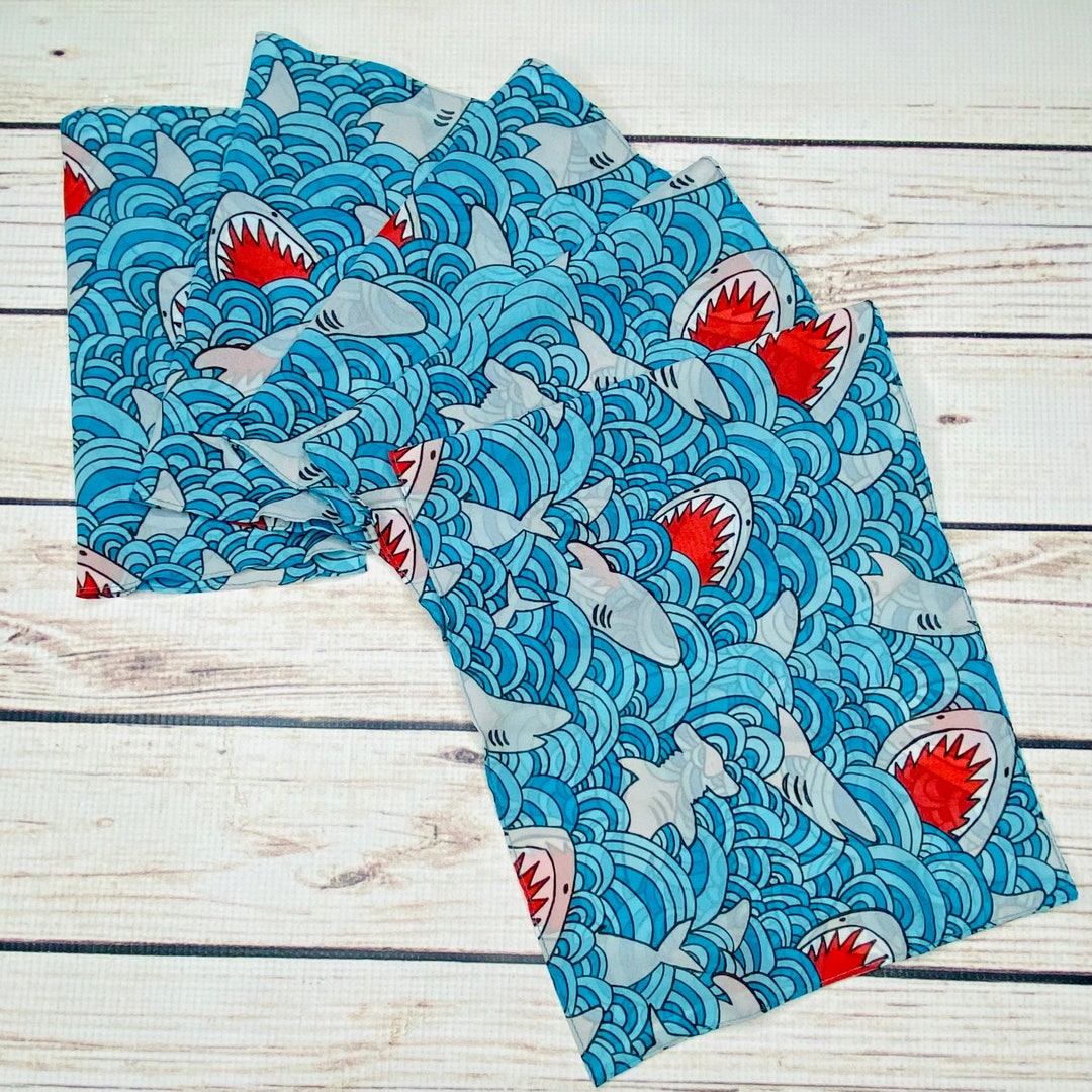 Shark Scarf, Shark Bite Scarf, Shark Gift, Chiffon Flat Scarf, Shark ...