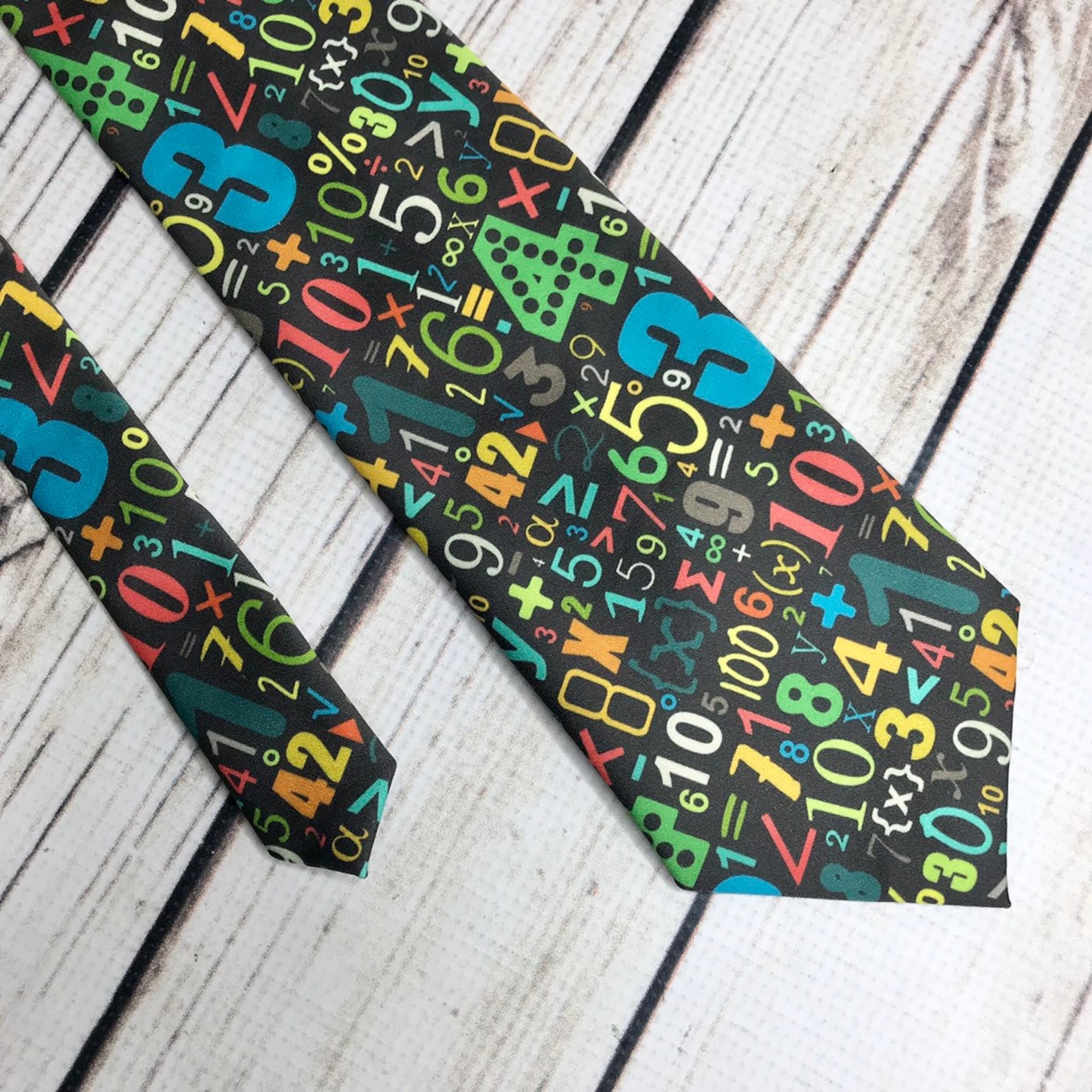 Mathematical Necktie Math Tie Numbers Necktie Math Gift - Etsy