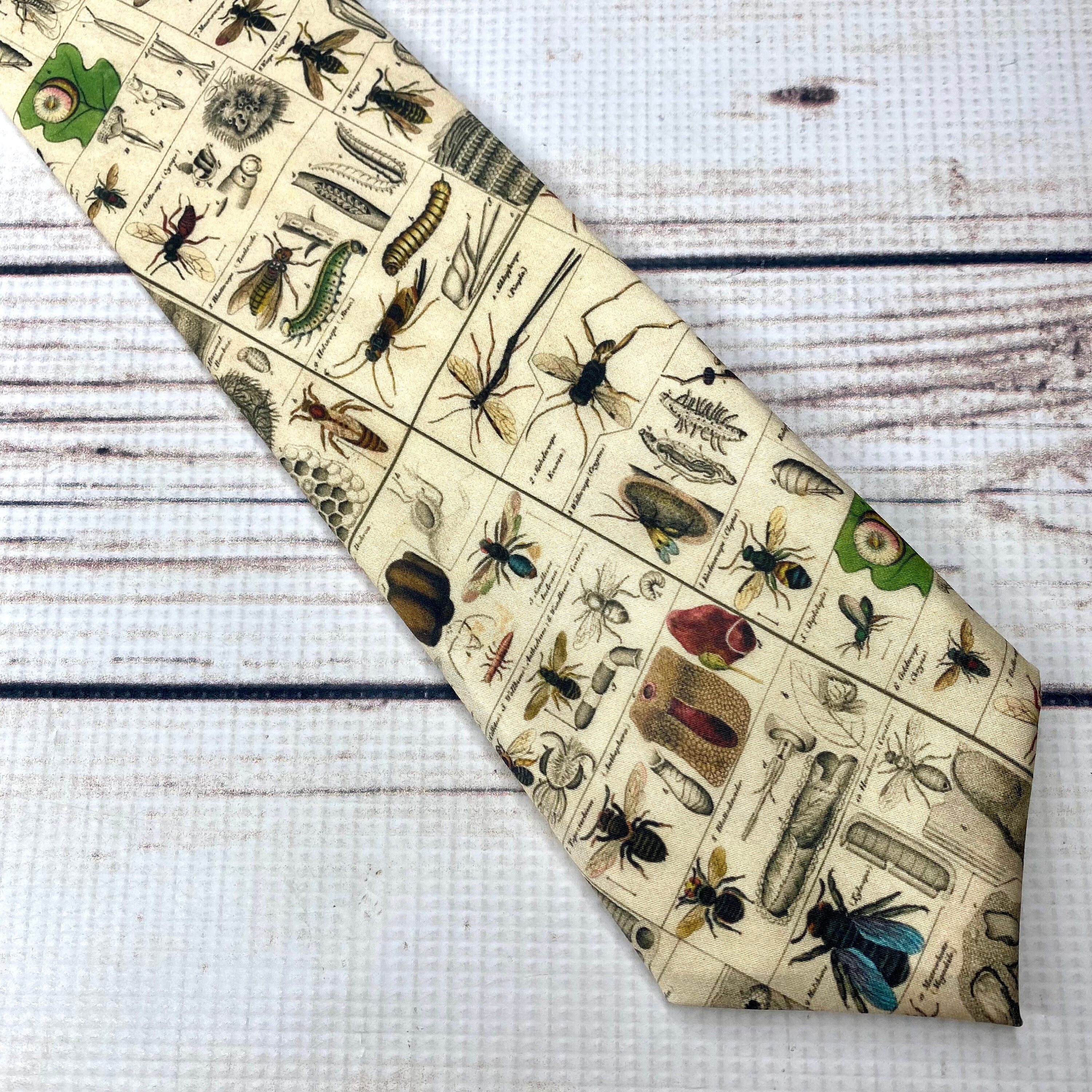 Entomology Tie, Science Tie, Bug Necktie, Eclectic, Biology Necktie ...