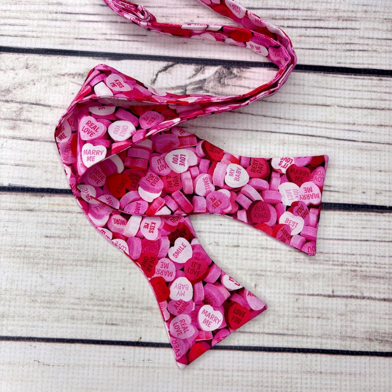 Valentine's Day Bowtie, Conversation Hearts Candy, Valentine's ...