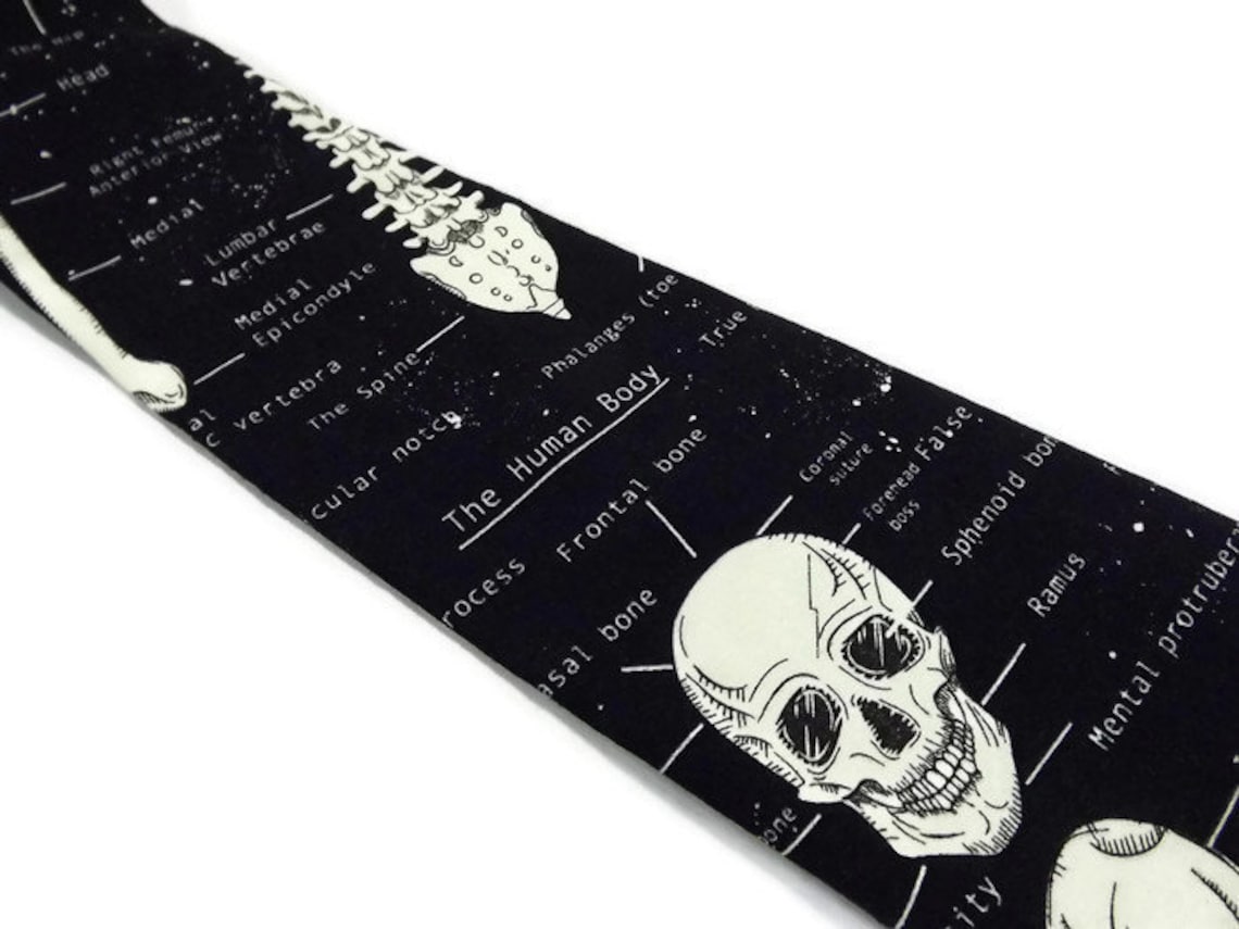 Skeleton Necktie Orthopedic Tie Chiropractic Tie Medical - Etsy