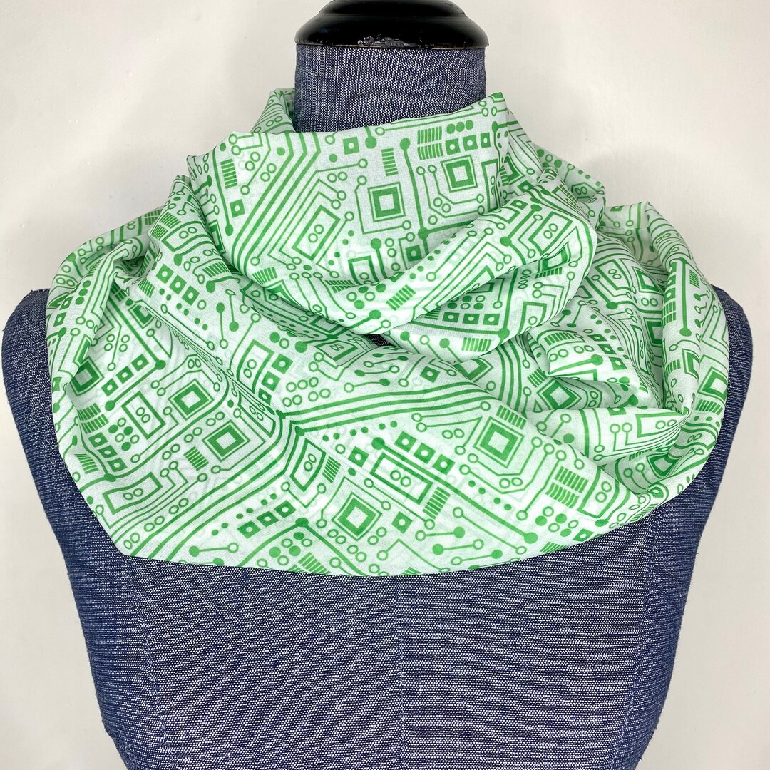 Circuit Board Scarf, Computer Science Gift, Computer Gifts for Her ...
