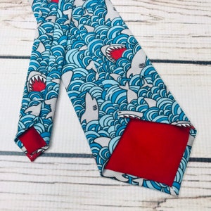 Shark Necktie, Shark Bite Tie, Shark Tie, Ocean Tie, Shark Accessory ...