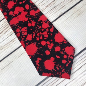 Blood Spatter Tie, Horror Movies Tie, Zombie Tie, Blood Splatter Tie, Serial Killer Tie, Bloody ...
