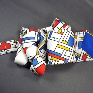 Art Necktie, Mondrian Tie, Modern Art Tie, Abstract Art Tie, Painting ...