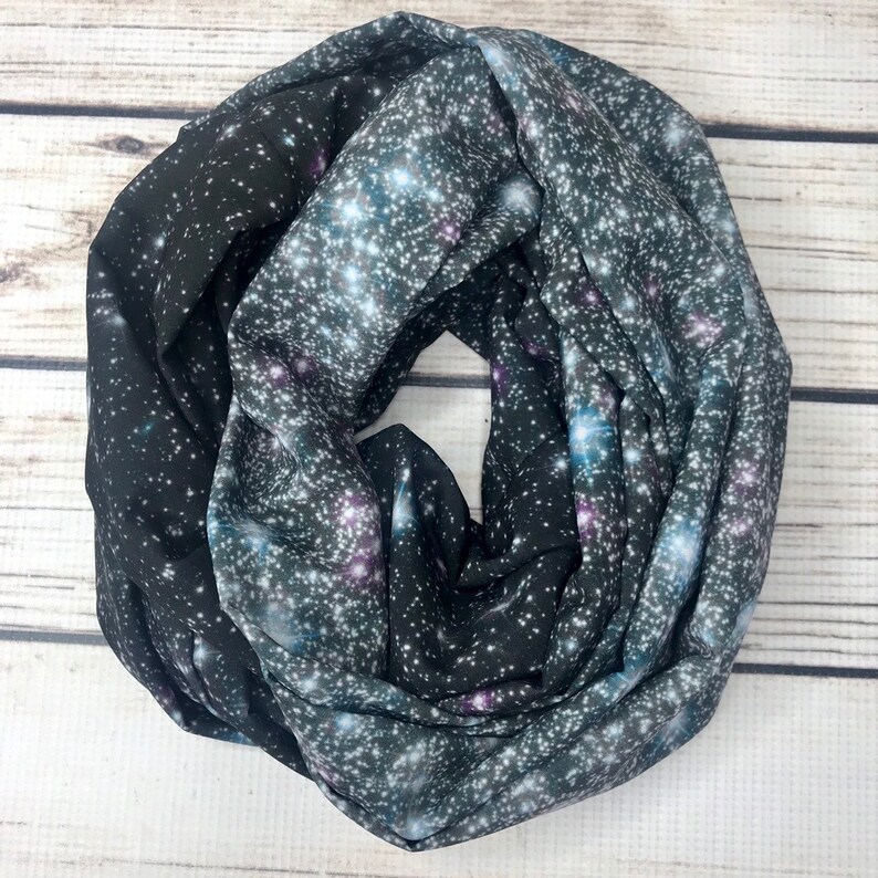 Space Scarf Galaxy Infinity Scarf Milky Way Accessory Stars - Etsy