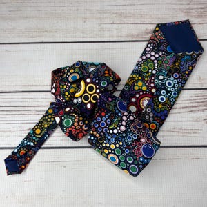 Effervescent Tie, Colorful Tie, Black Tie, Abstract Tie, Concentric Tie ...