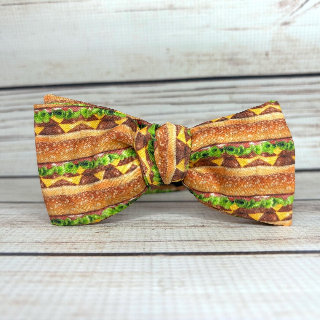 Cheeseburger Bowtie, Hamburger Bowtie, Beef Bowtie, Foodie Bowtie, Food ...