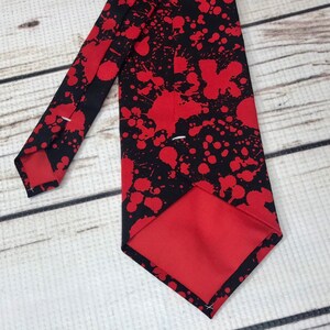 Blood Spatter Tie Horror Movies Tie Zombie Tie Blood - Etsy