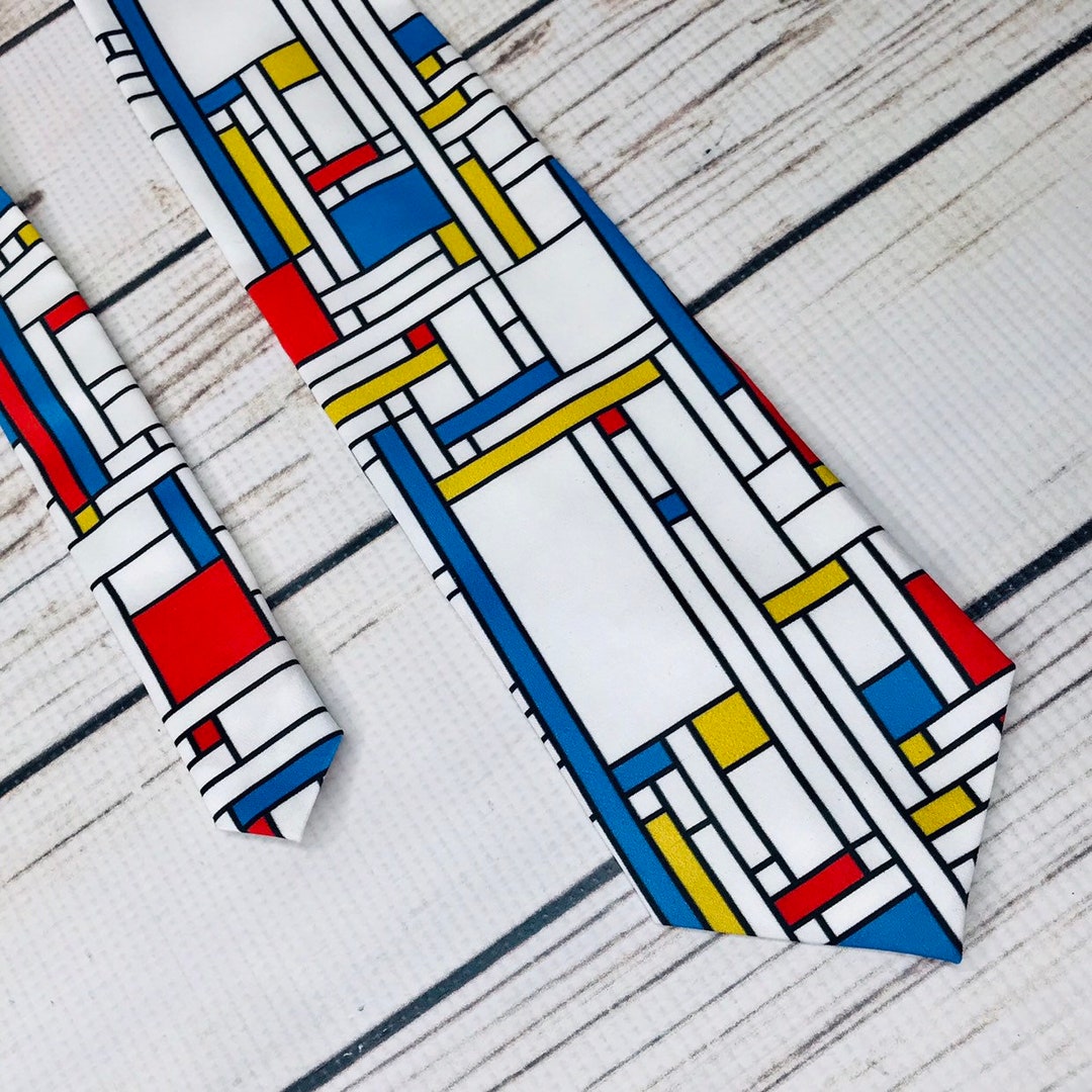 Art Necktie, Mondrian Tie, Modern Art Tie, Abstract Art Tie, Painting ...