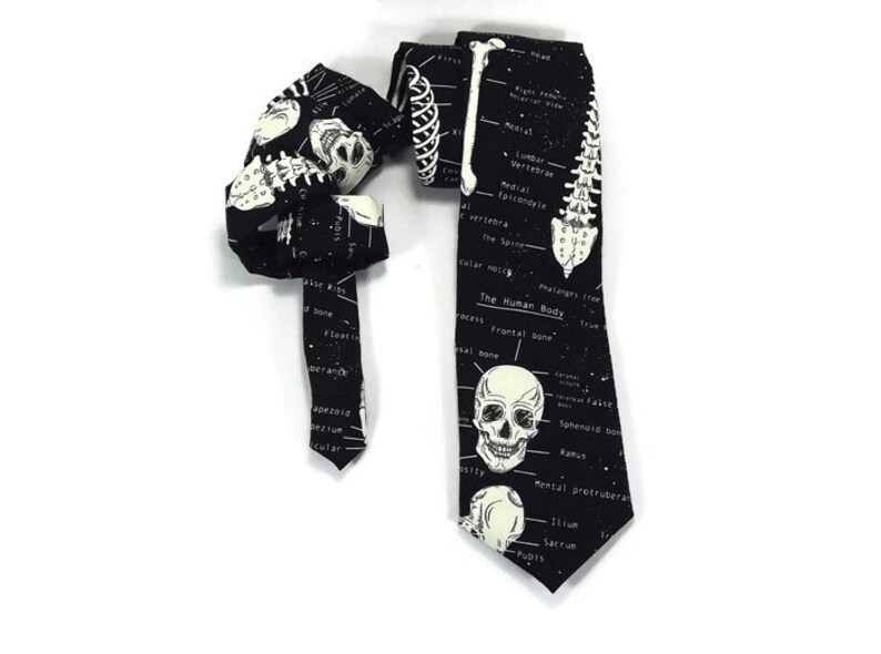Skeleton Necktie Orthopedic Tie Chiropractic Tie Medical - Etsy