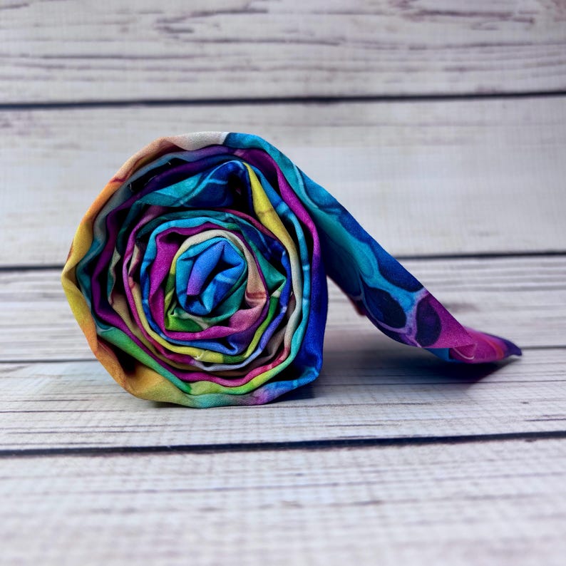 Watercolor Rainbow Necktie, Colorful Tie, Paint Tie, Abstract Tie ...