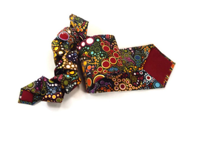 Effervescent Tie Colorful tie Black tie abstract tie | Etsy