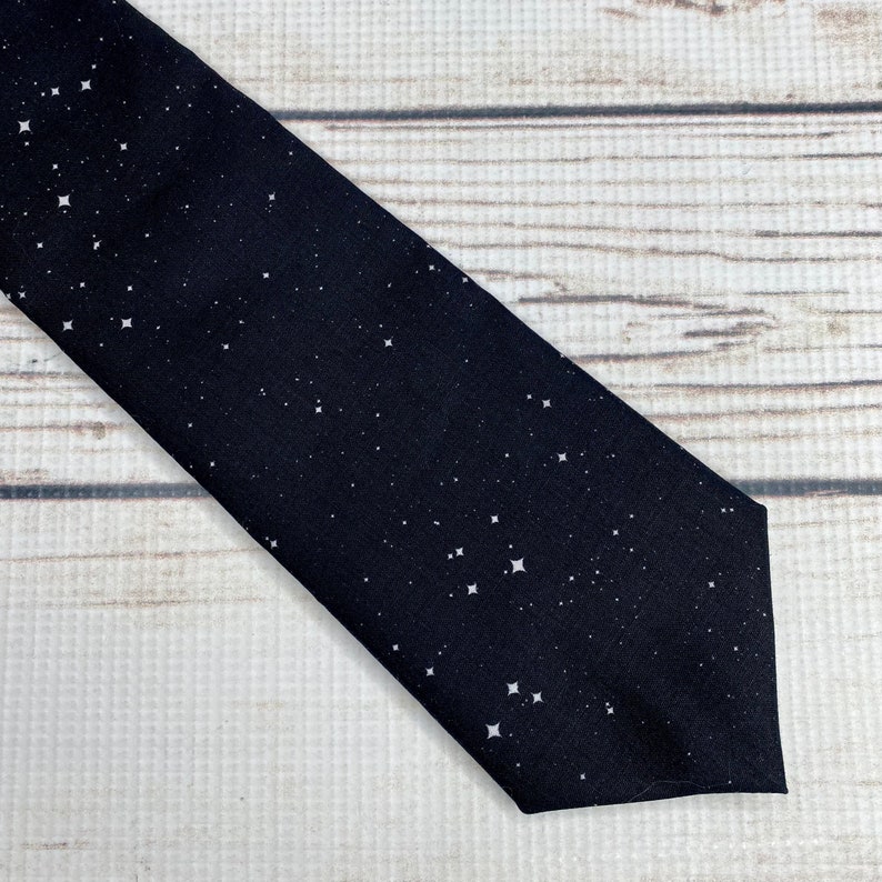 Star Tie Space Tie Outer Space BLACK and White Deep Space - Etsy