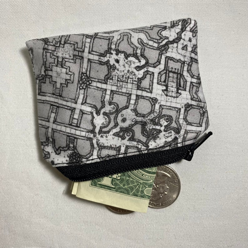 Dnd Zipper Pouch Dungeons and Dragon Gift Dungeons Map Coin - Etsy