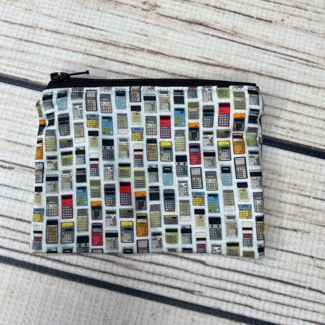 Calculator Zipper Pouch, Math Zipper Pouch, Math Coin Purse, Retro ...