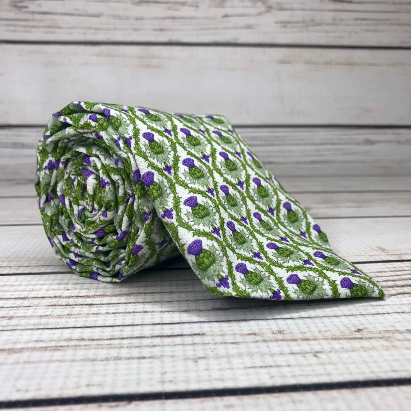 Thistle Tie Scottish Thistle Thistle Demask Scotland | Etsy