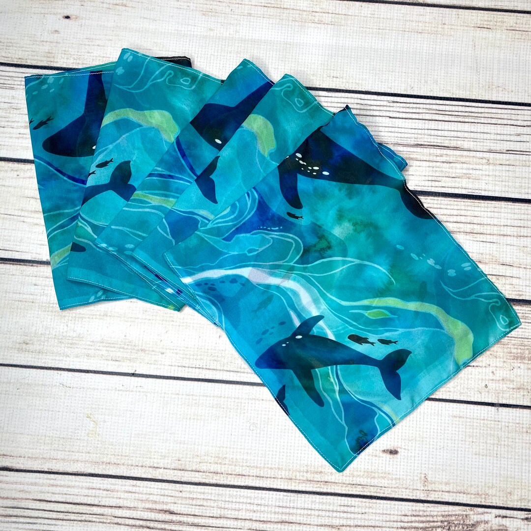 Watercolor Whale Scarf, Underwater Ocean, Whale Shadow, Watercolor ...