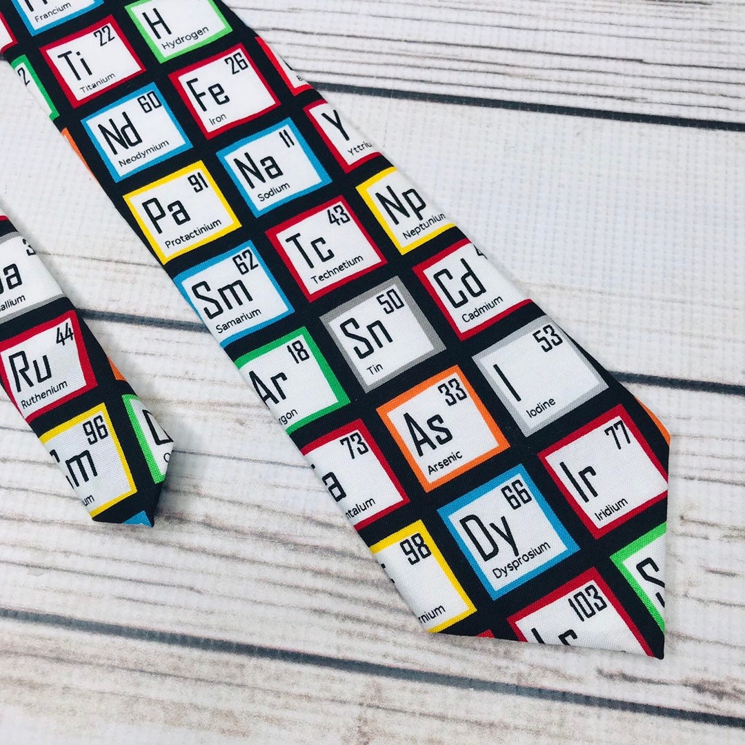 Science Tie, Periodic Table of Elements Tie, Periodic Table Tie ...