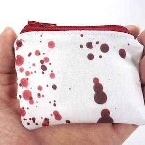 Blood Spatter Zipper Pouch Blood Coin Purse Zombie Card - Etsy
