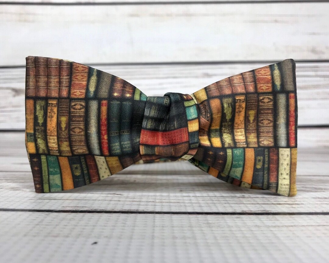 Book Bowtie Library Bow Tie Book Lover Gift Library Gift - Etsy Canada