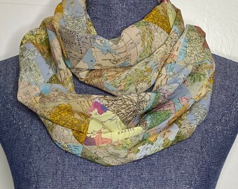 Map Scarf - Etsy