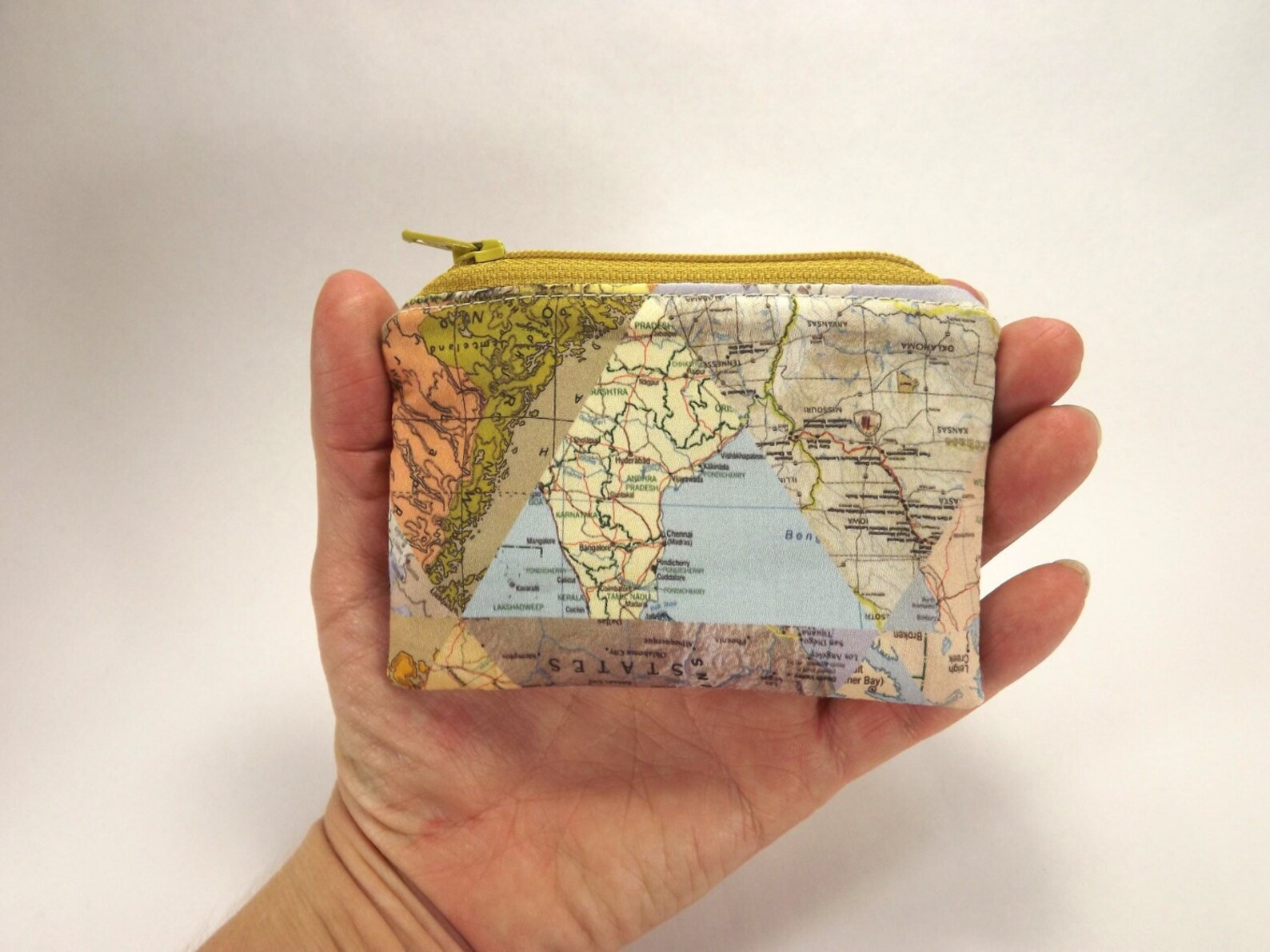 World Map Card Wallet Coin Purse World Traveler Gift Zipper - Etsy