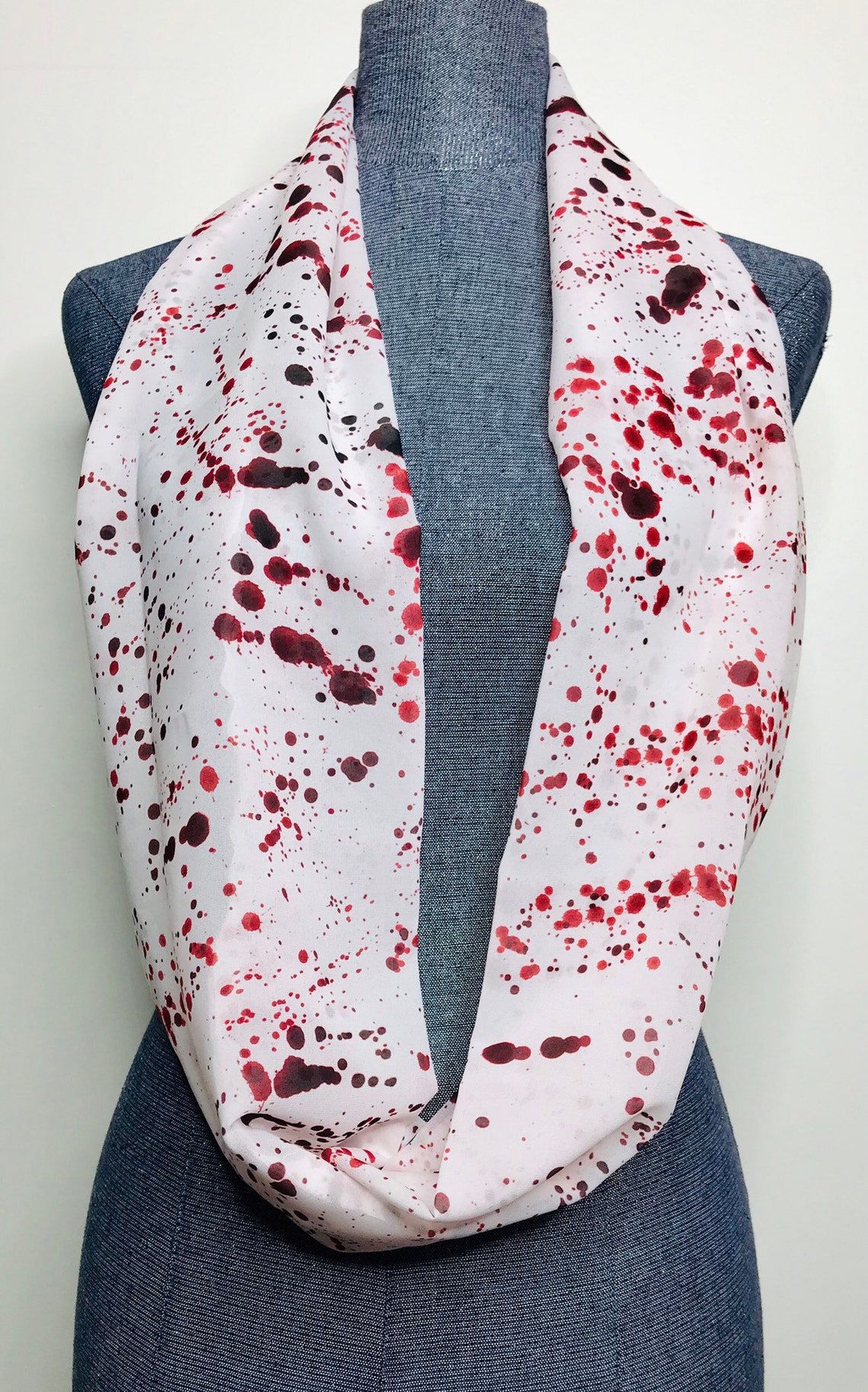 Blood Splatter Scarf Blood Splatter Crime Scene Infinity | Etsy