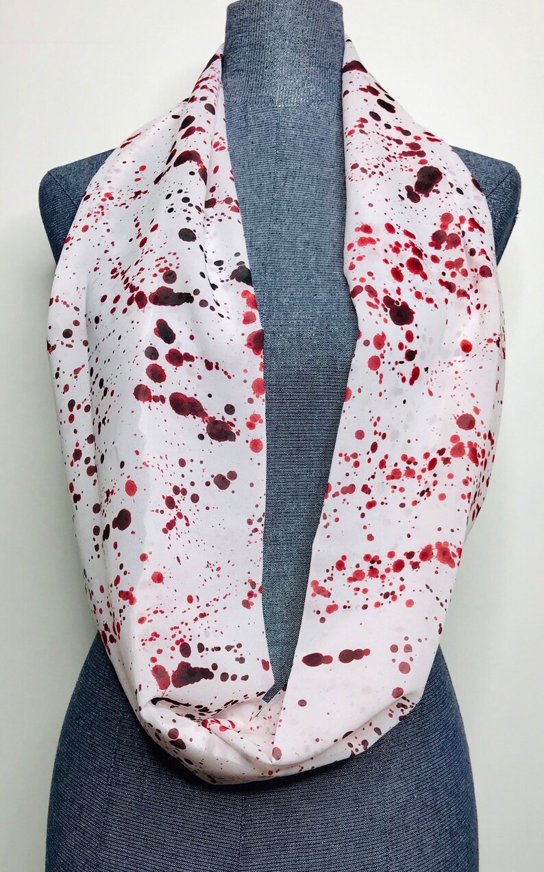 Blood Splatter Scarf, Blood Splatter, Crime Scene Infinity Scarf ...