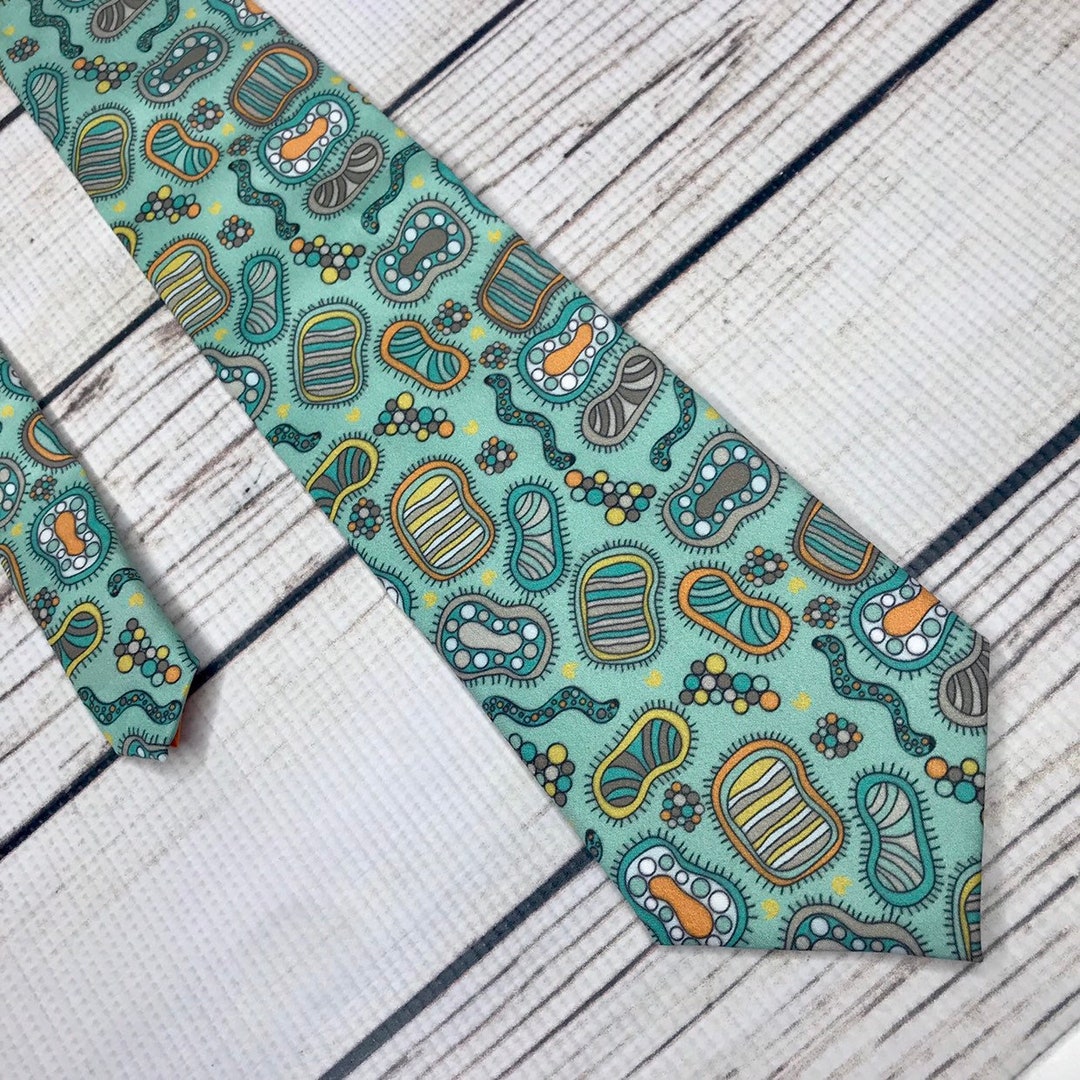 Microorganism Necktie, Science Tie, Microbiology Tie, Biology Accessory ...