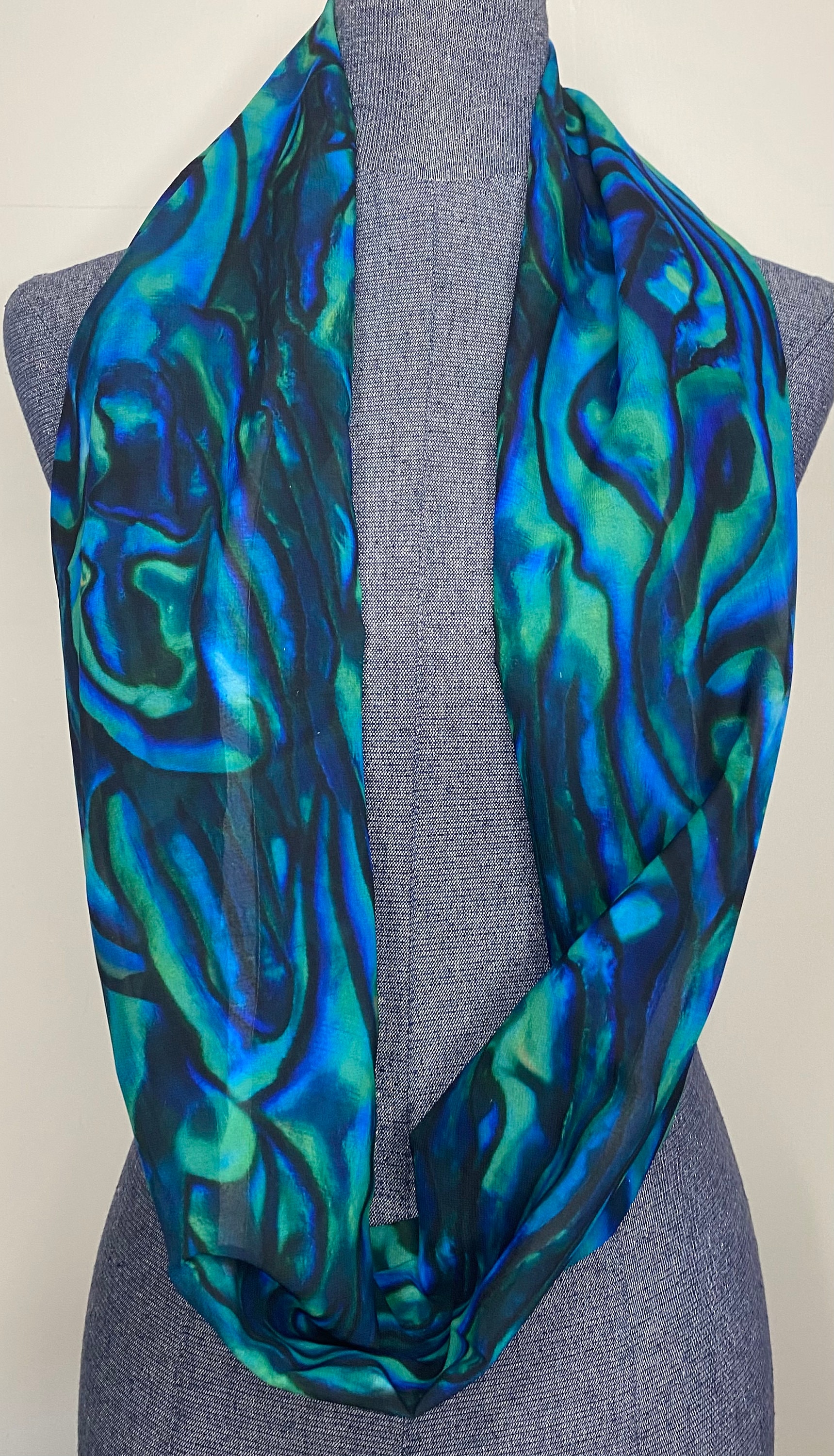 Abalone scarf Blue abalone Paua shell scarf abalone shell | Etsy