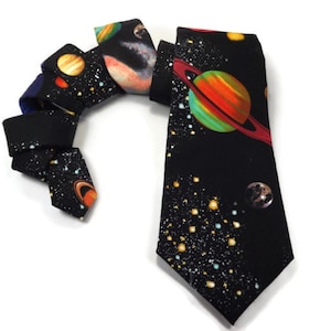 Space Tie, Planets Solar System Necktie, Planets Tie, Astronomy Tie ...