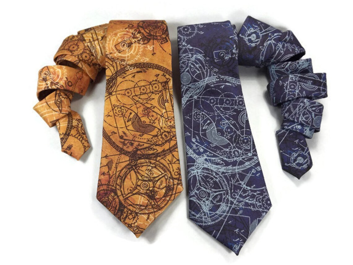 Clockwork Tie Steampunk Tie Steampunk Gears Cogs Clockwork - Etsy