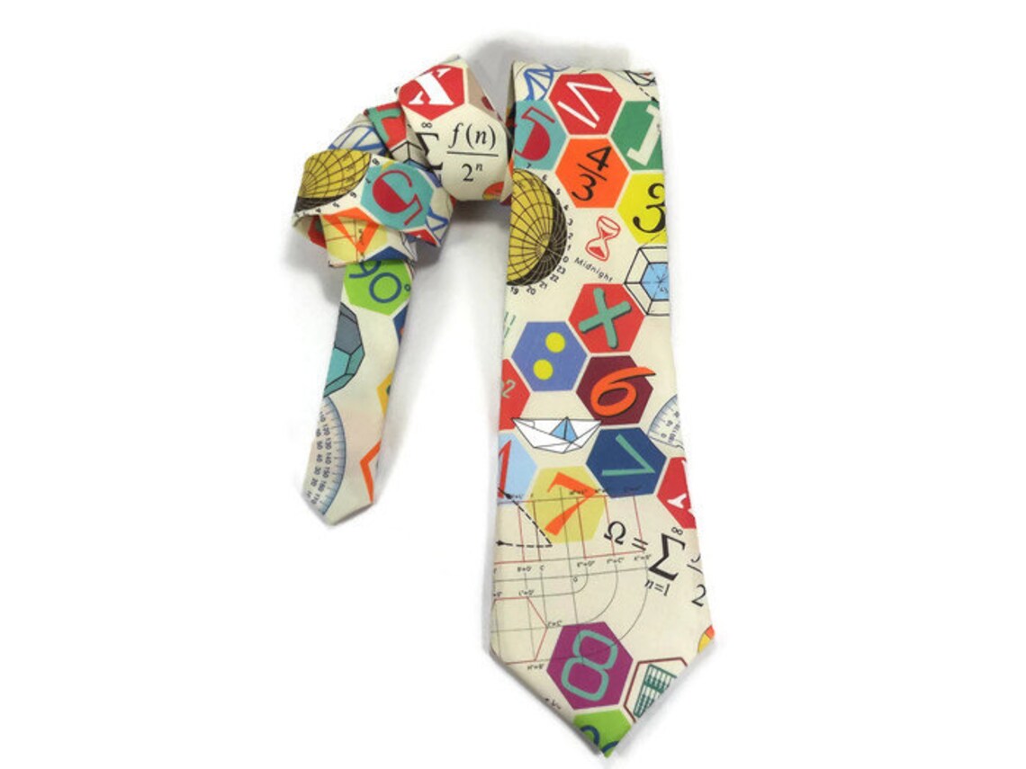 Math tie science tie mathematical symbols necktie equations | Etsy