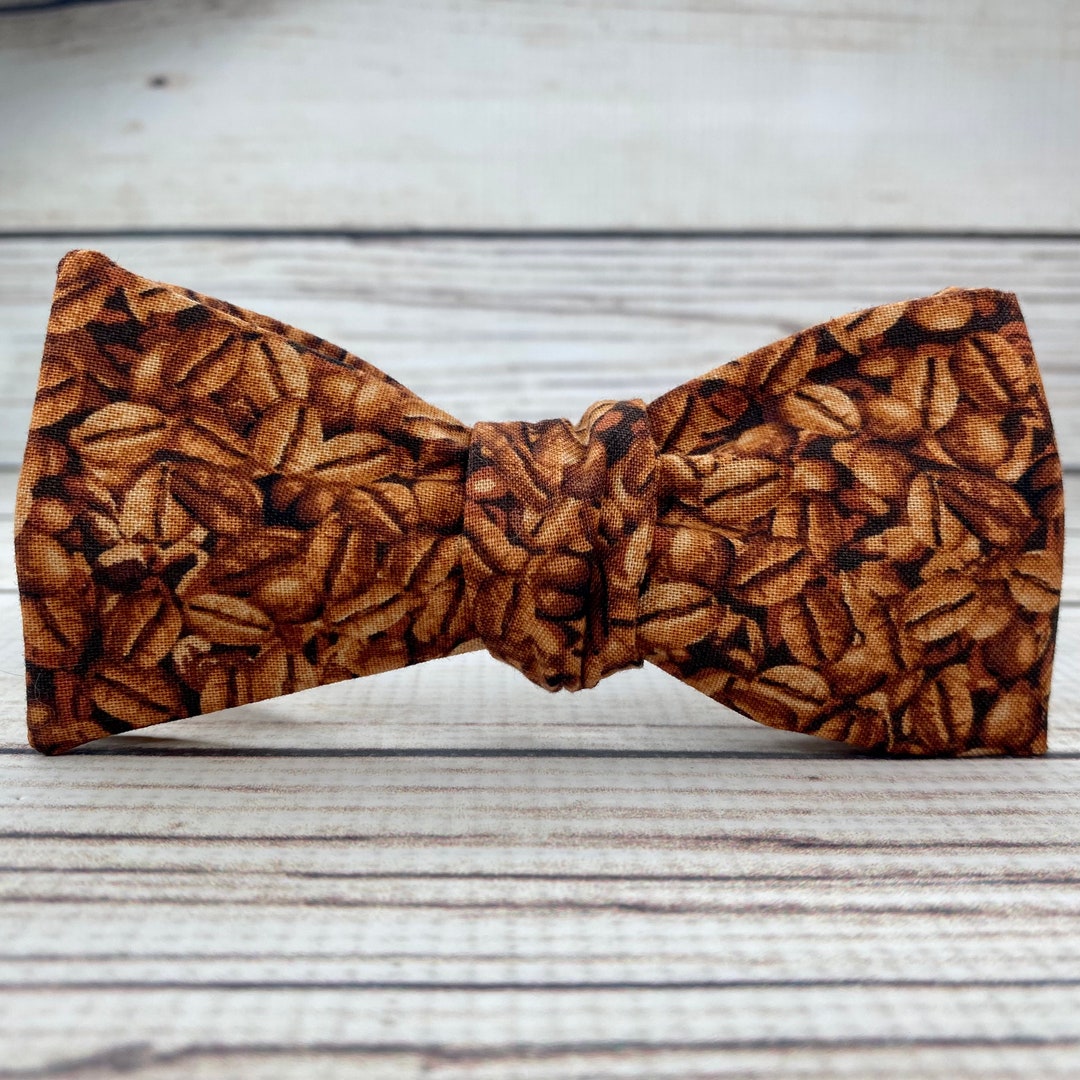 Coffee Bowtie, Coffee Bean Bow Tie, Barista Gift, Coffee Lover Gift - Etsy