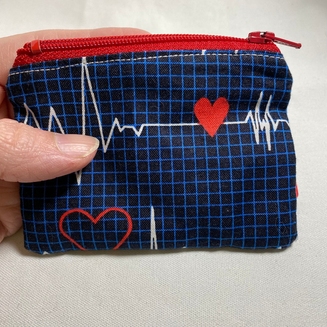 Ekg Heartbeat Pouch, Small Medical Bag, Nurse Coin Purse, Doctor Zipper ...