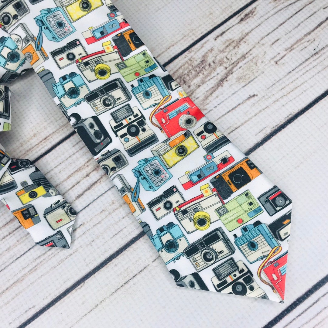 Camera Tie, Analog Photography, Necktie, Photography Gift, Vintage ...