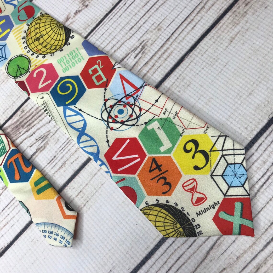 Math tie science tie mathematical symbols necktie equations | Etsy